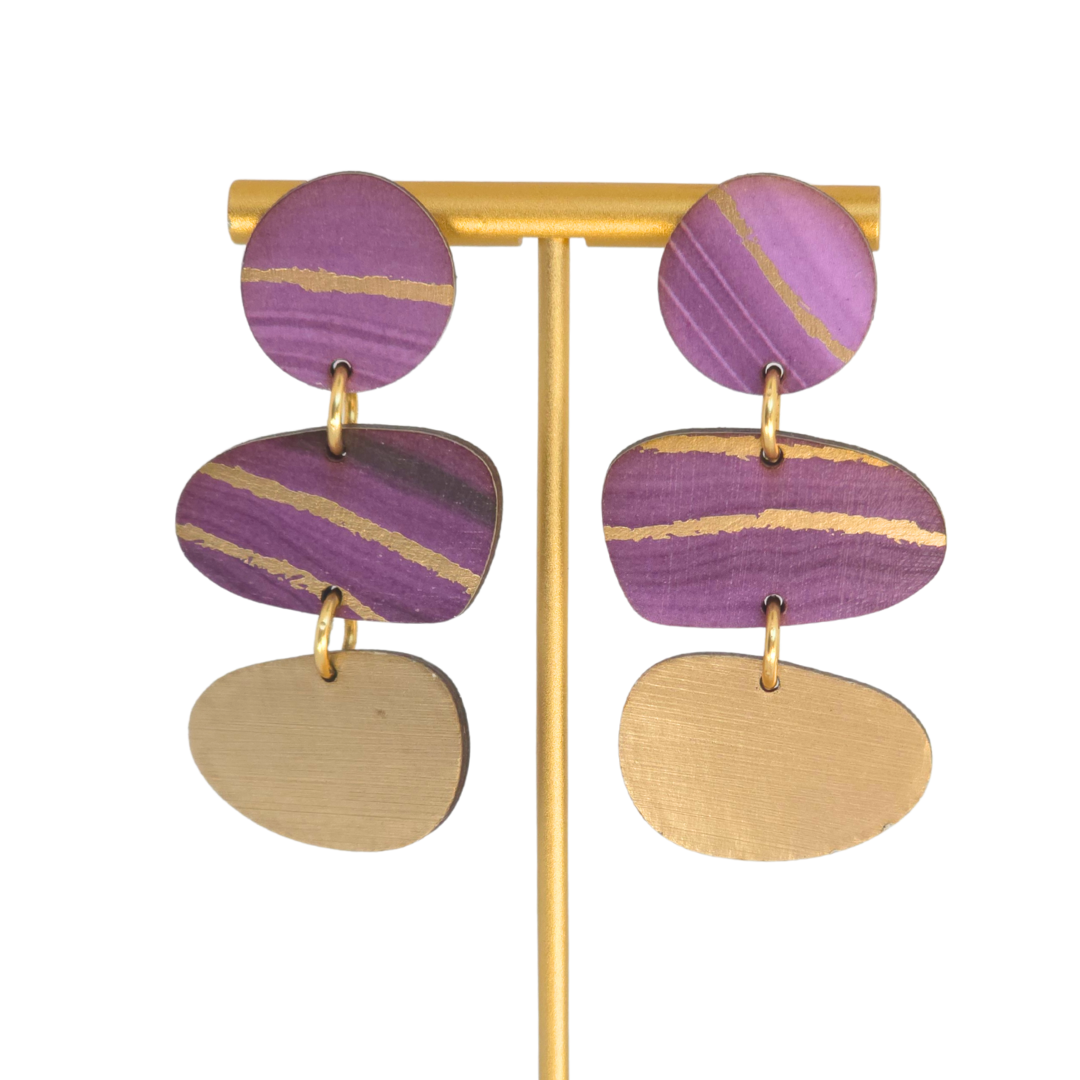 Stacked Pebble Drops | Thread & Timber Collection | Lightweight Wood & – Eclectically Simple